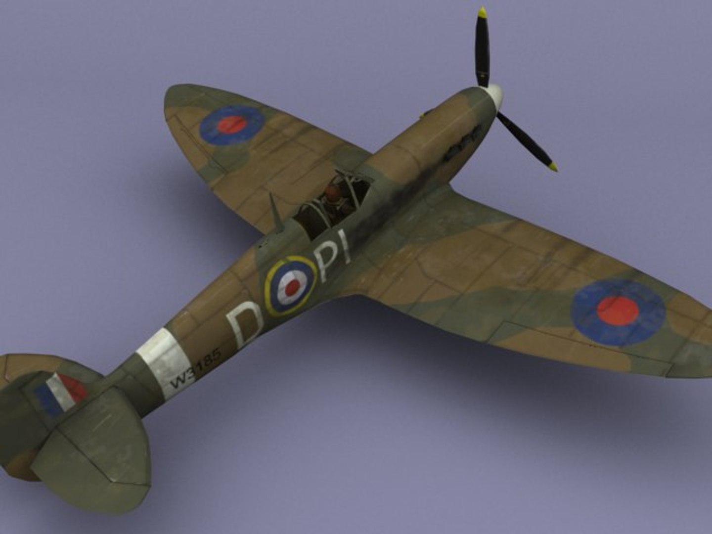 Ready Spitfire Mk2 3d 3ds