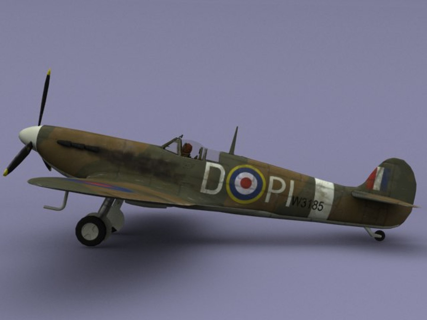 Ready Spitfire Mk2 3d 3ds