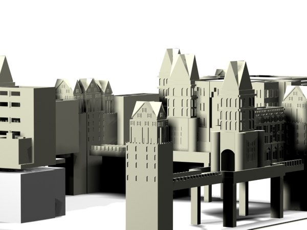 3D 3D Studio buildings architecture model