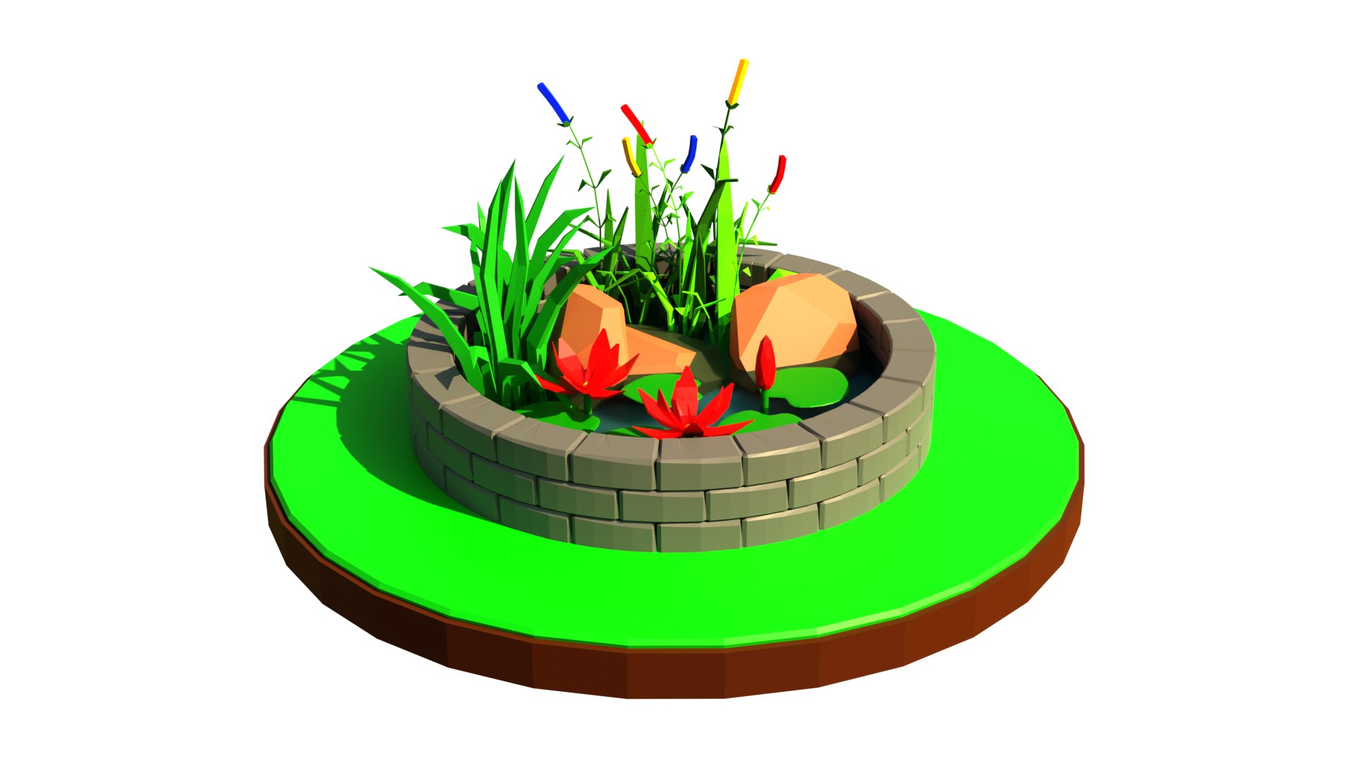 3D Low poly pond HT5 model - TurboSquid 2120281