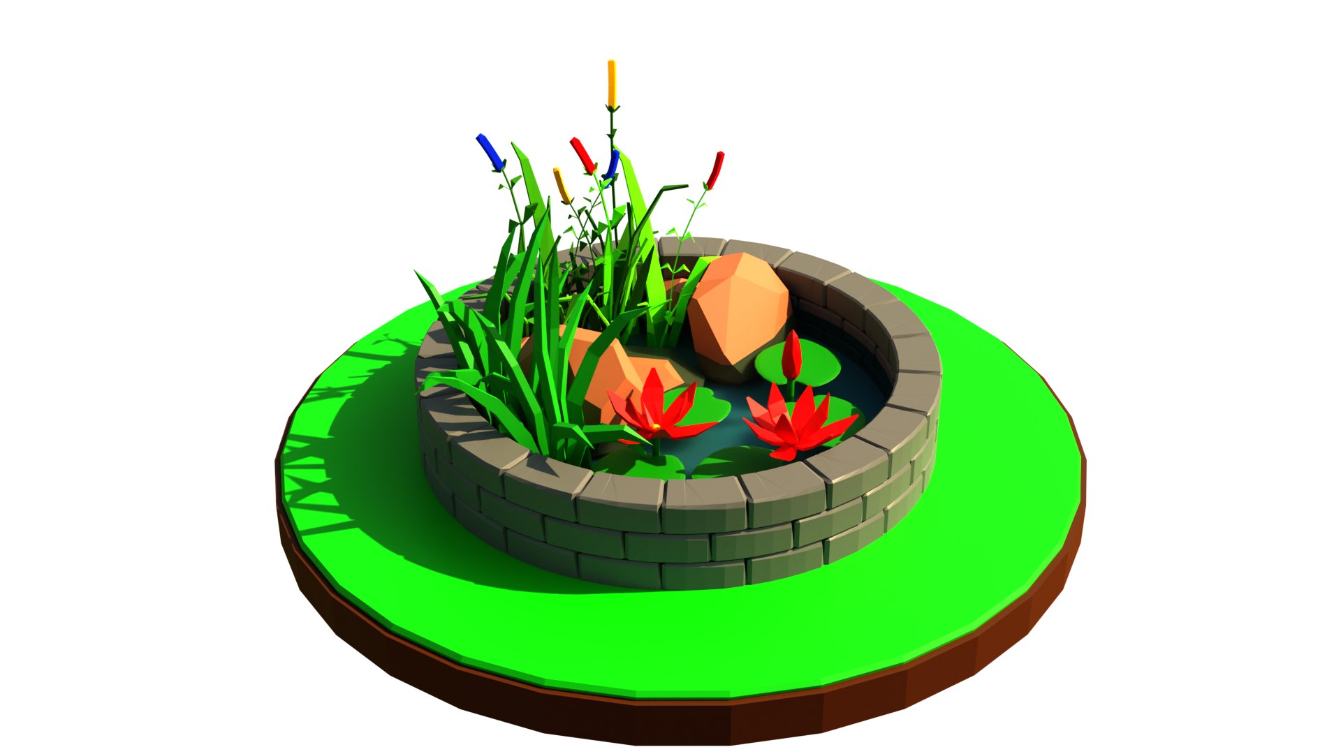 3D Low poly pond HT5 model - TurboSquid 2120281