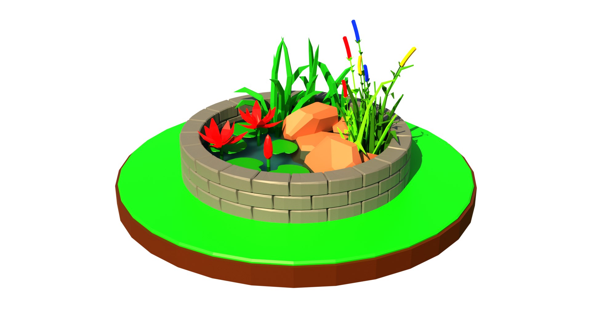 3D Low poly pond HT5 model - TurboSquid 2120281
