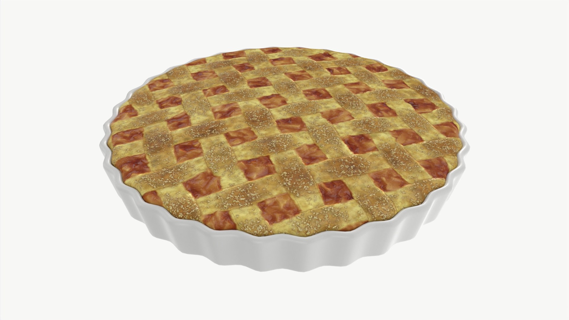 Apple Pie With Plate 01 3D - TurboSquid 1987784