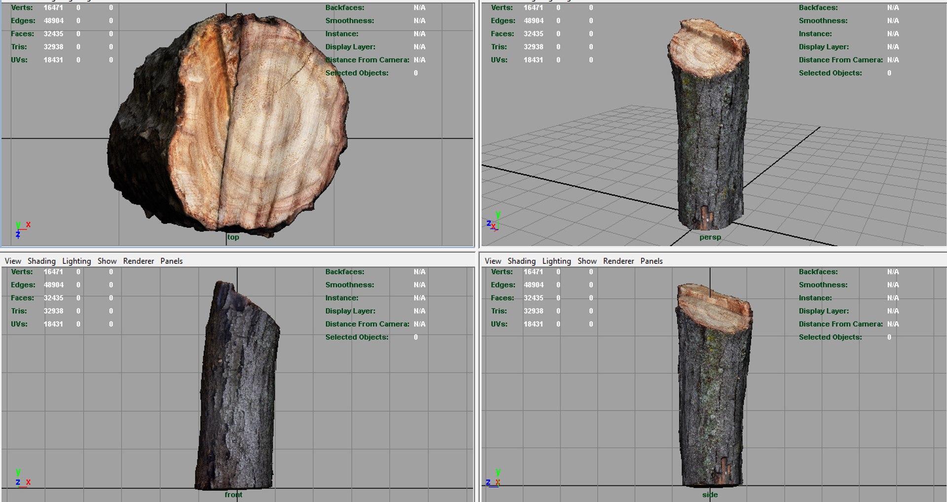 realistic wood log x