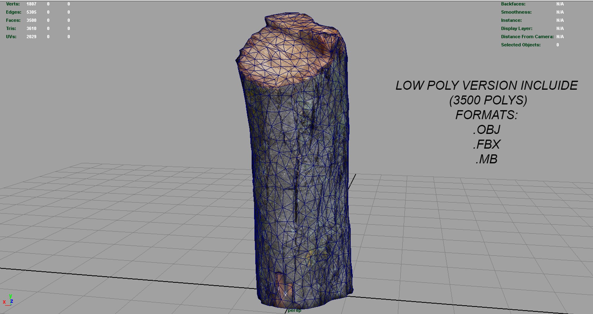 realistic wood log x