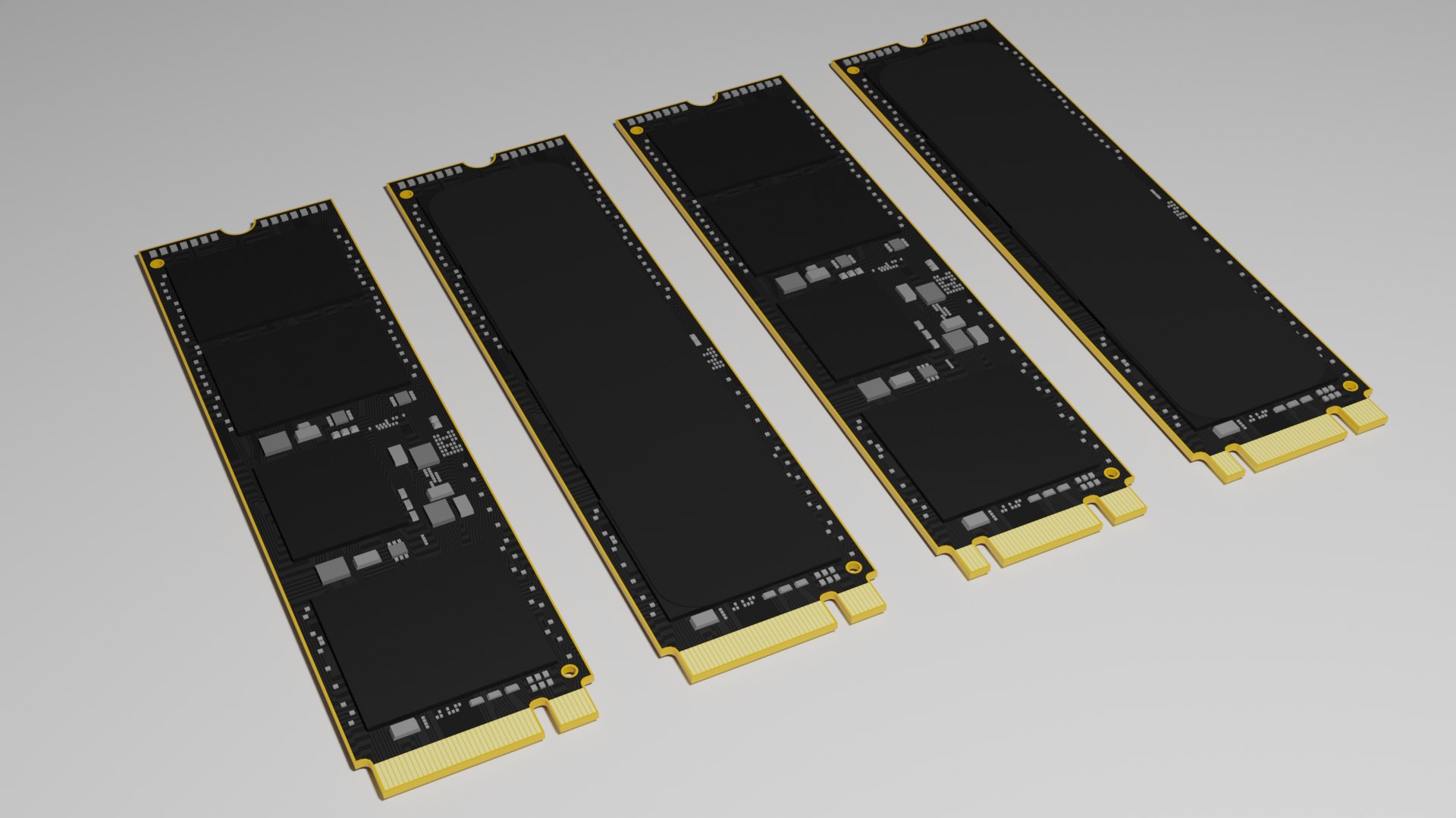 3D NVMe M2 And SATA Ssd Model - TurboSquid 2205021