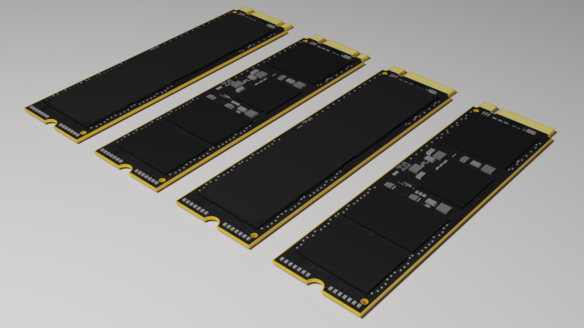 3D NVMe M2 And SATA Ssd Model - TurboSquid 2205021