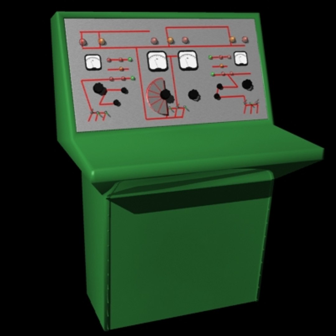 sci-fi control console 3d lw
