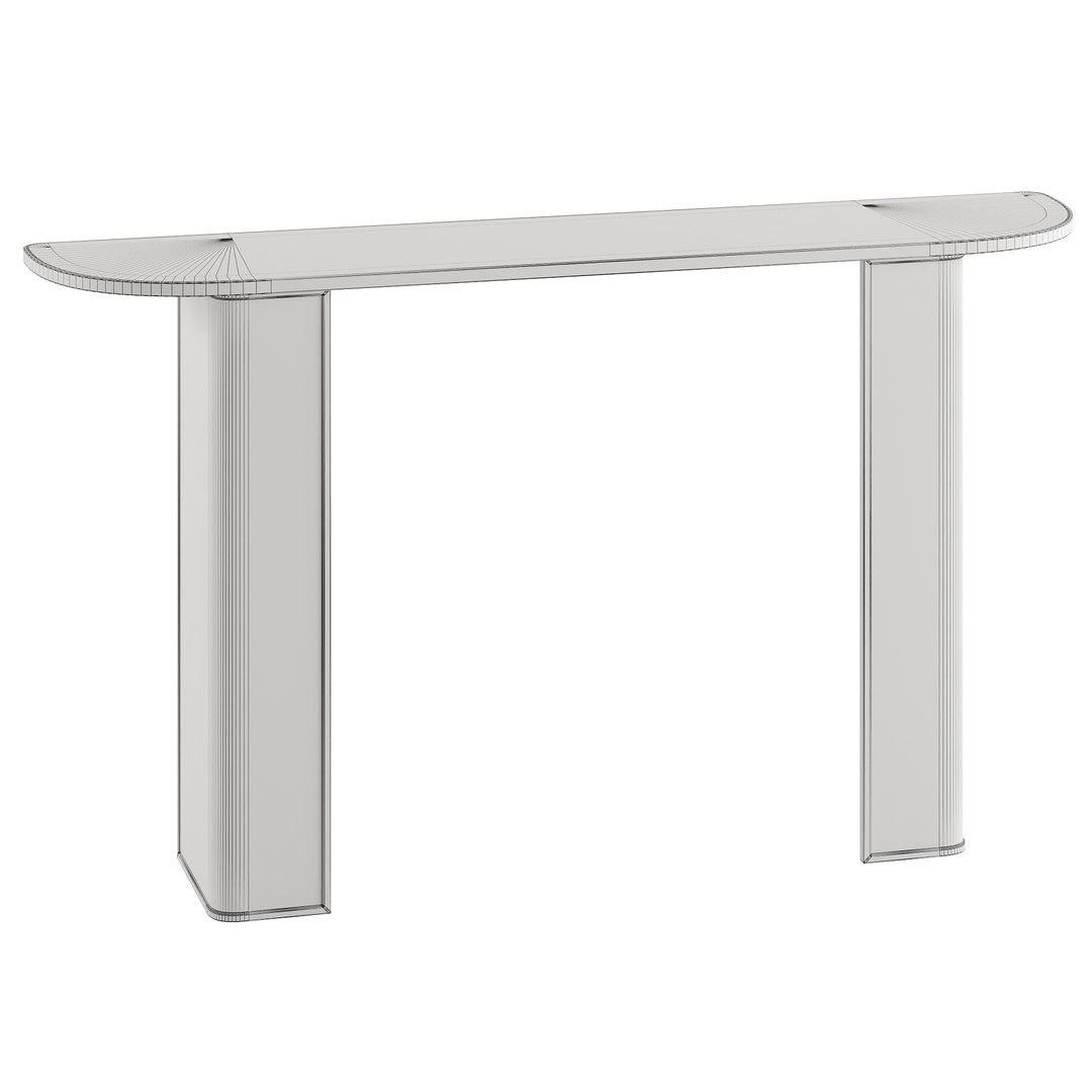 Litfad - Trendy Stone Console Table With Two-sided Pedestal 3D Model ...