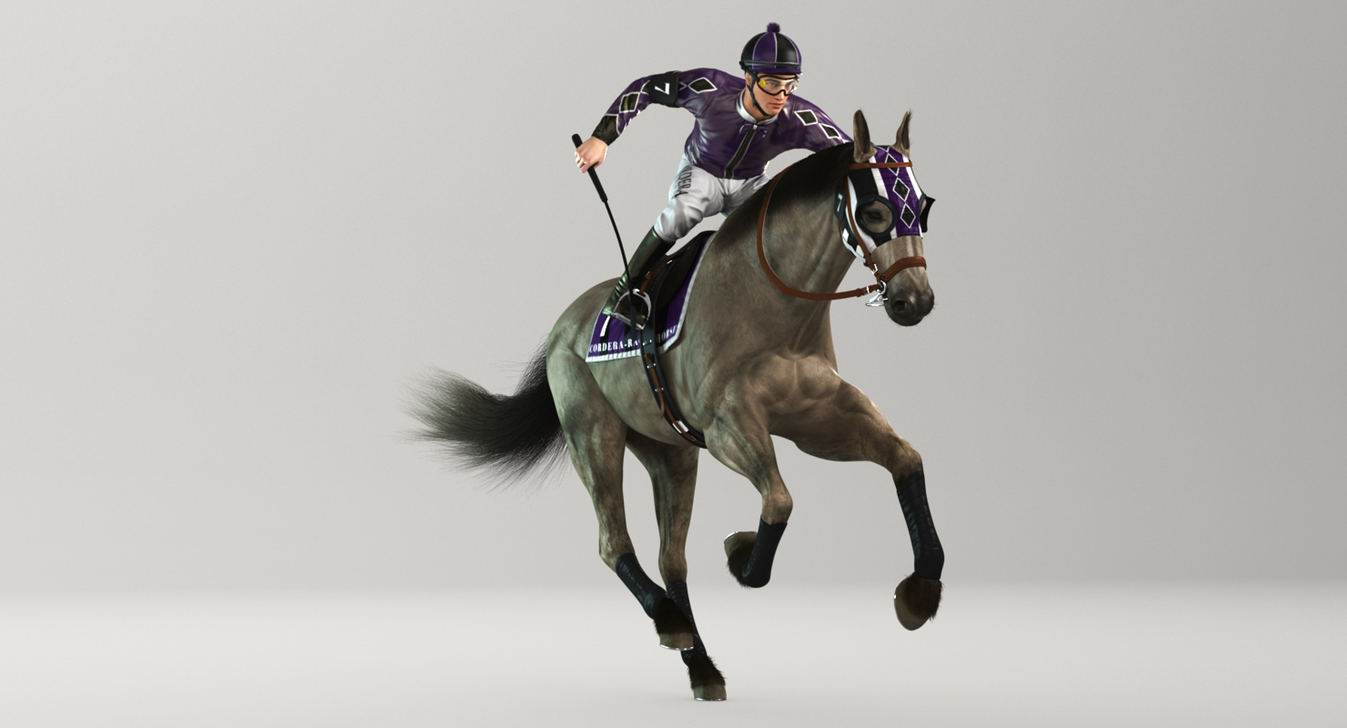 3D Model Horse Jockey - TurboSquid 1429914