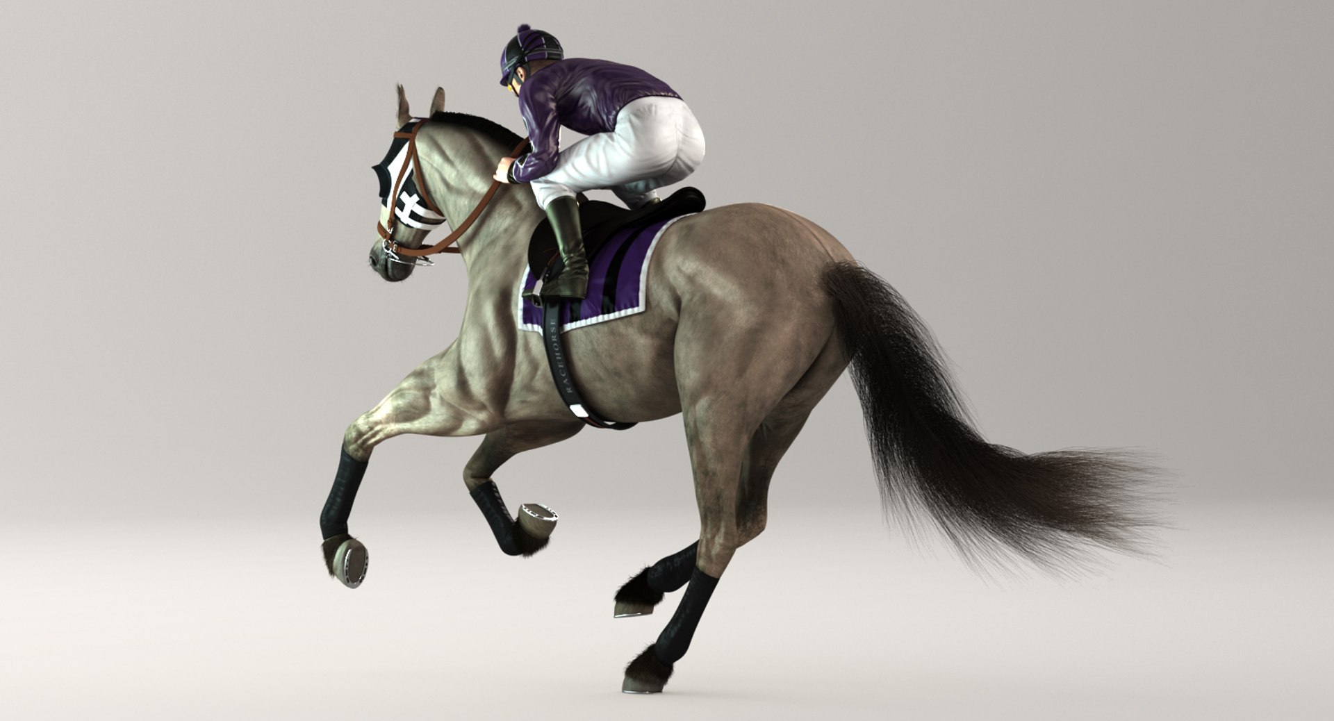 3D Model Horse Jockey - TurboSquid 1429914