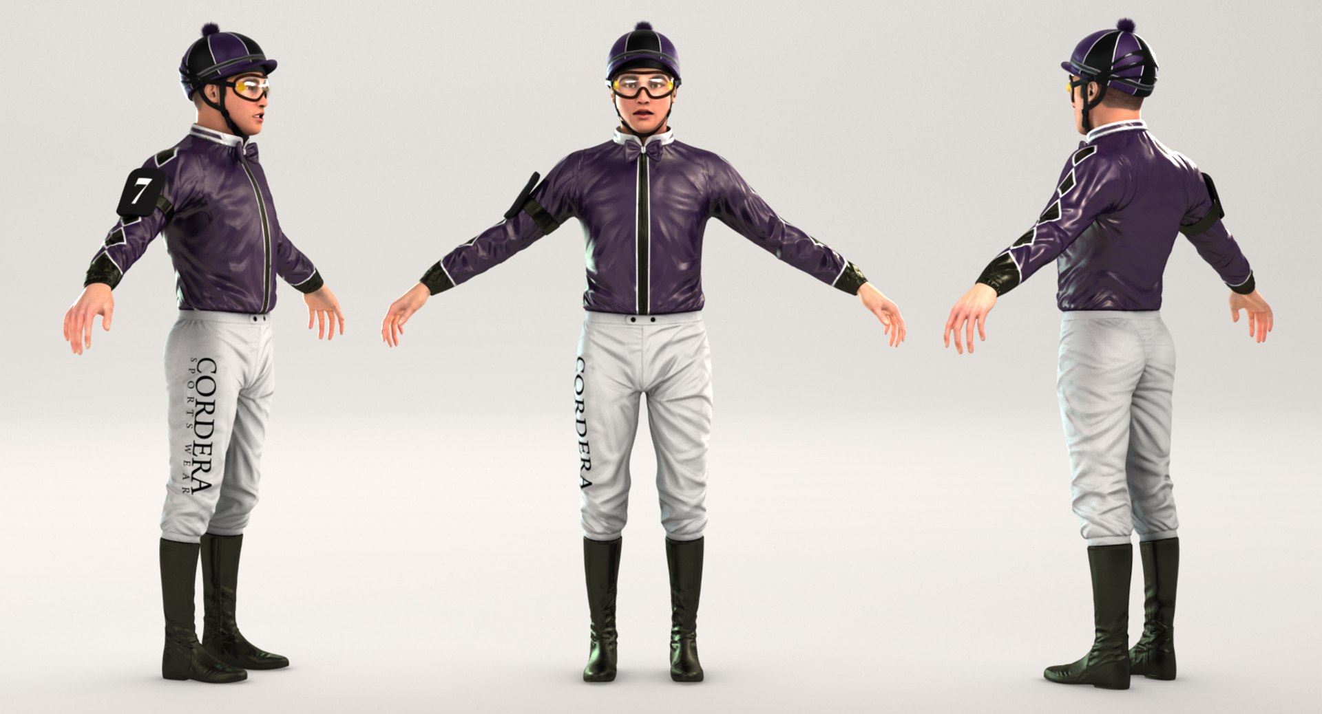 3D Model Horse Jockey - TurboSquid 1429914