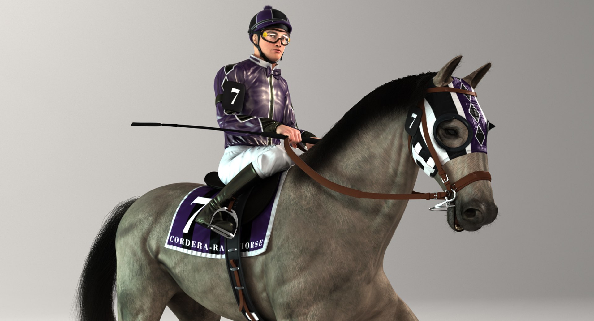3D Model Horse Jockey - TurboSquid 1429914