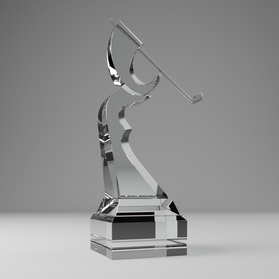 free golf trophy 3d model
