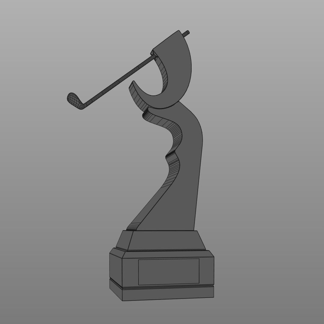free golf trophy 3d model