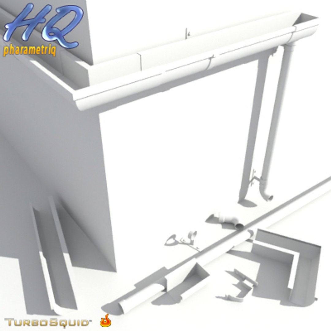 3d max downspout gutter 00
