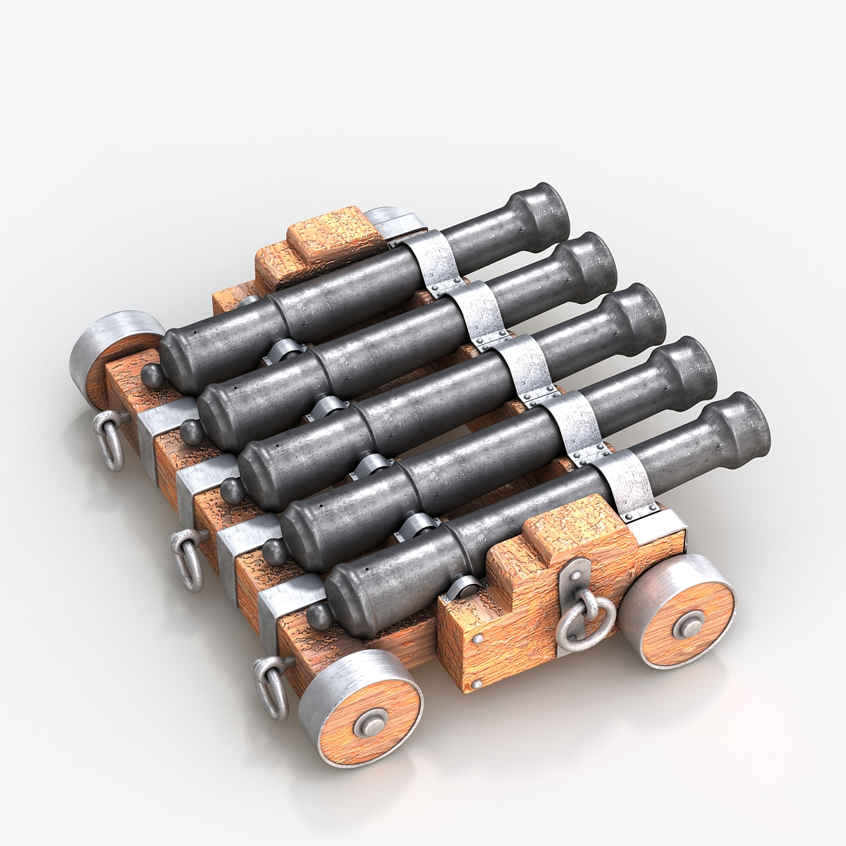 cannons medieval projectiles 3d max