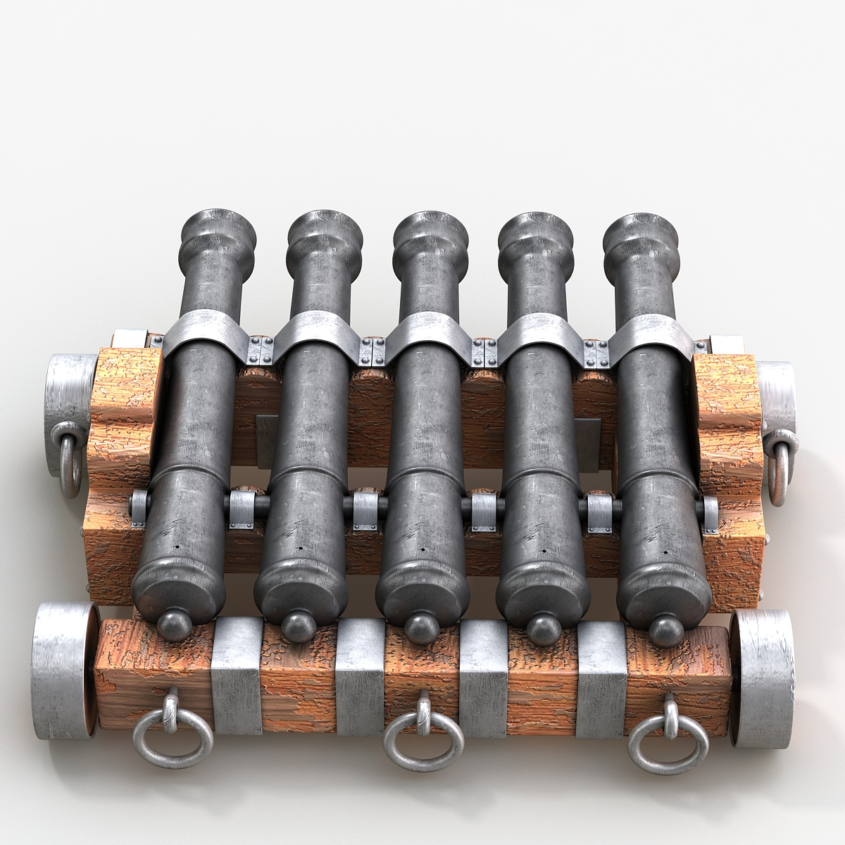 cannons medieval projectiles 3d max