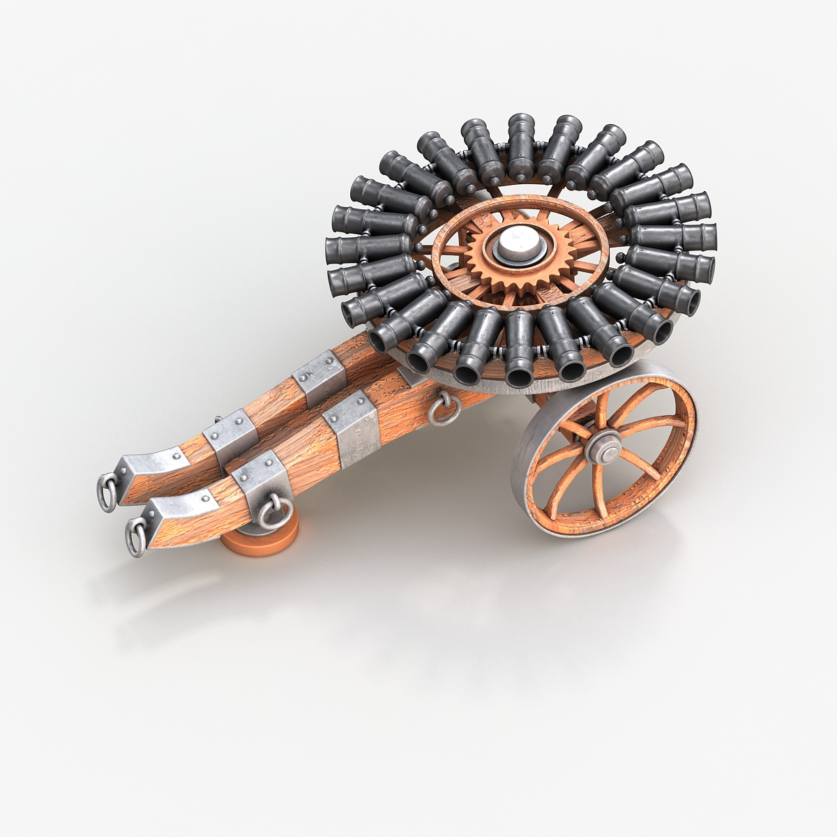 cannons medieval projectiles 3d max