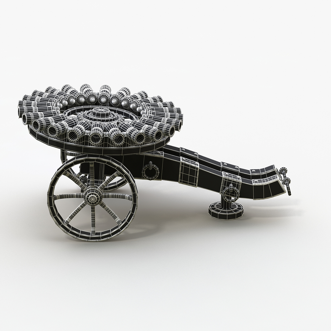 cannons medieval projectiles 3d max