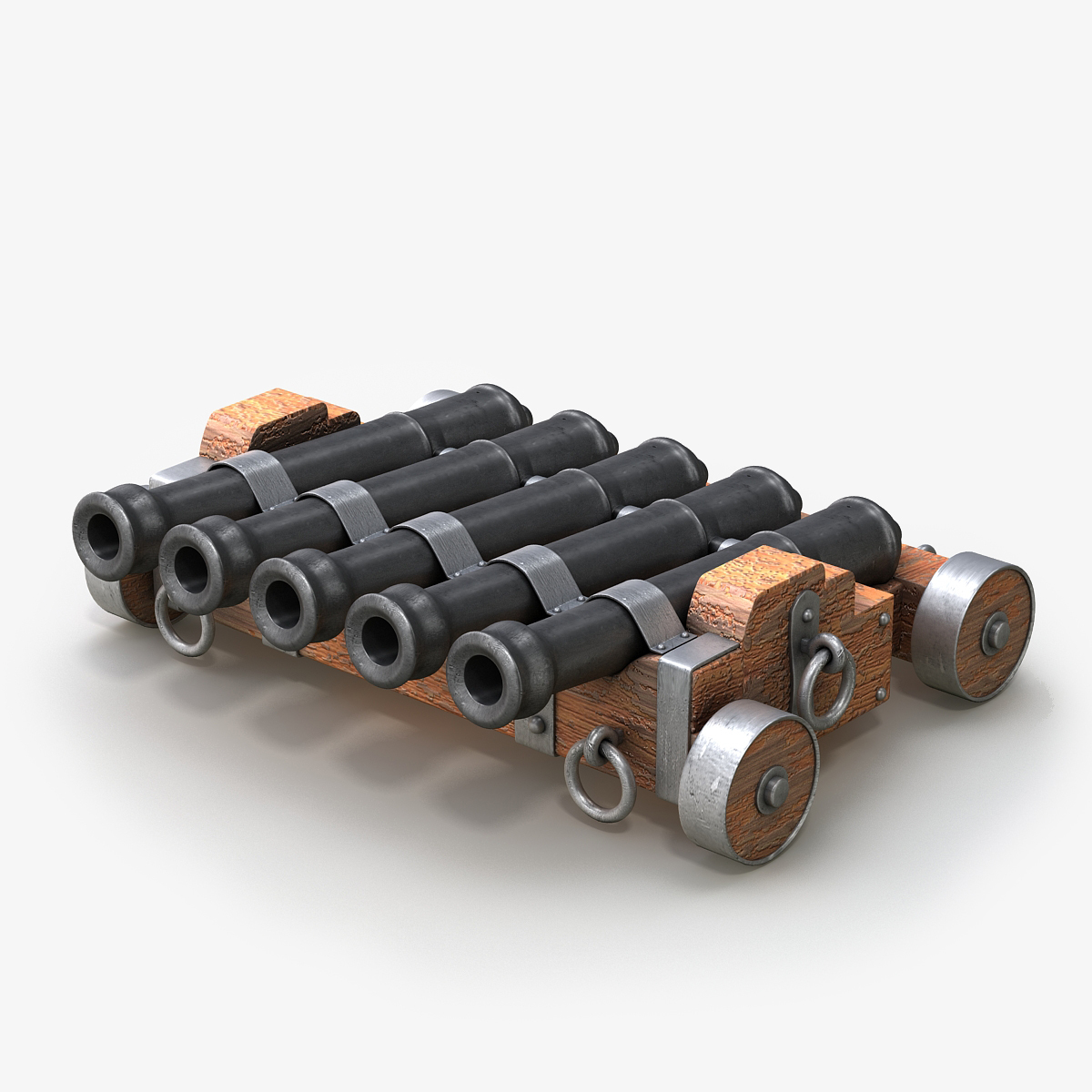 cannons medieval projectiles 3d max