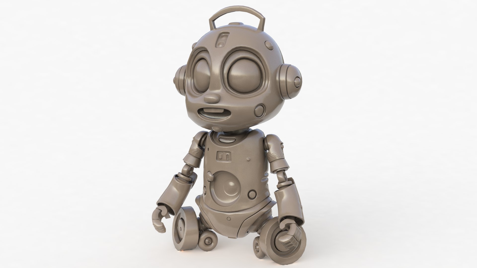3D Cute Robot Child Clay - TurboSquid 2181820