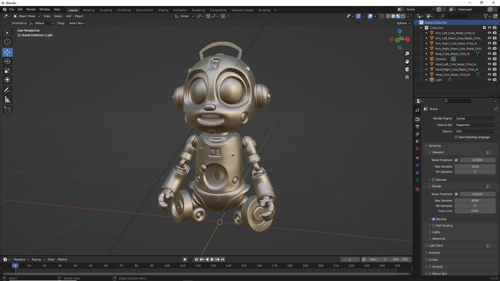 3D Cute Robot Child Clay - TurboSquid 2181820
