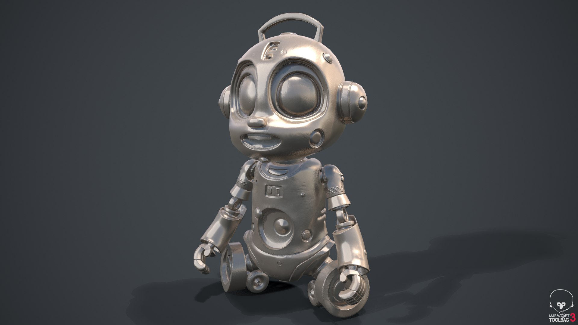 3D Cute Robot Child Clay - TurboSquid 2181820