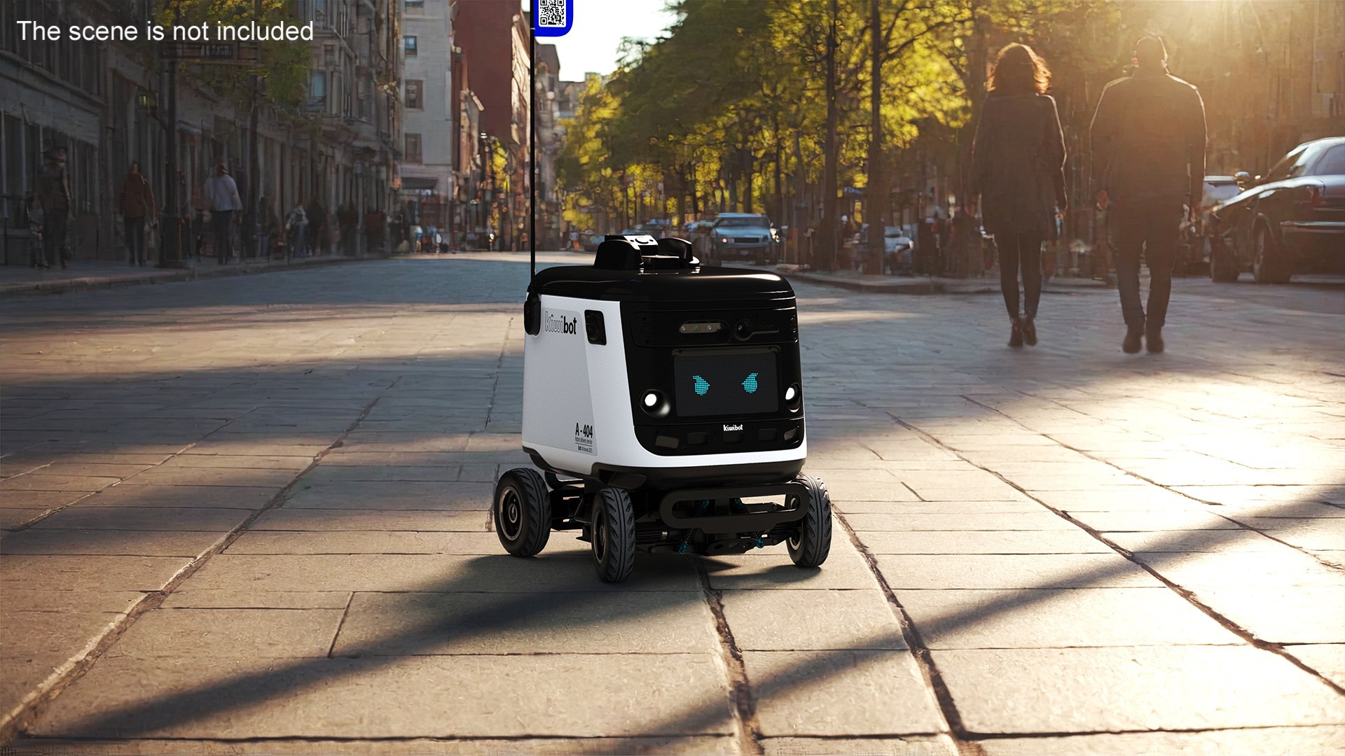 White Delivery Robot Kiwibot Rigged 3D - TurboSquid 2255013