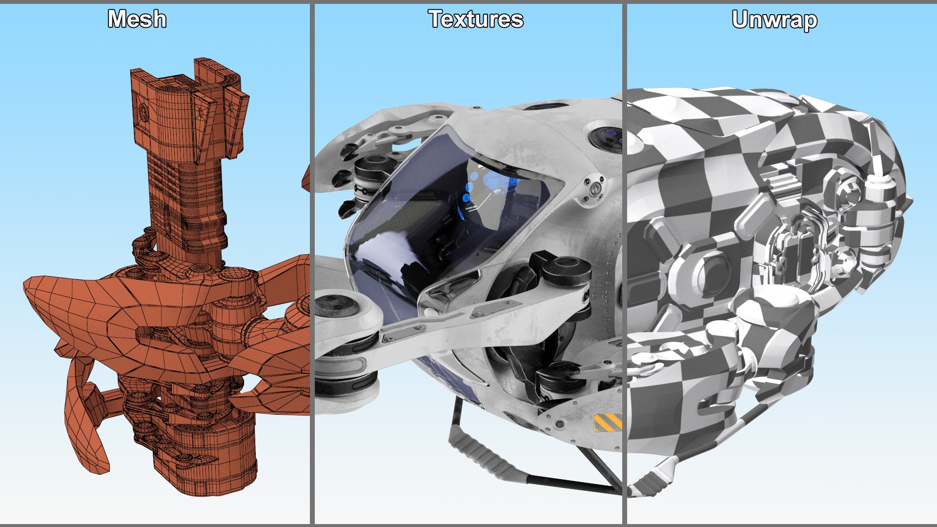 Sci Fi Repair Spaceship Rigged 3D Model - TurboSquid 2351948