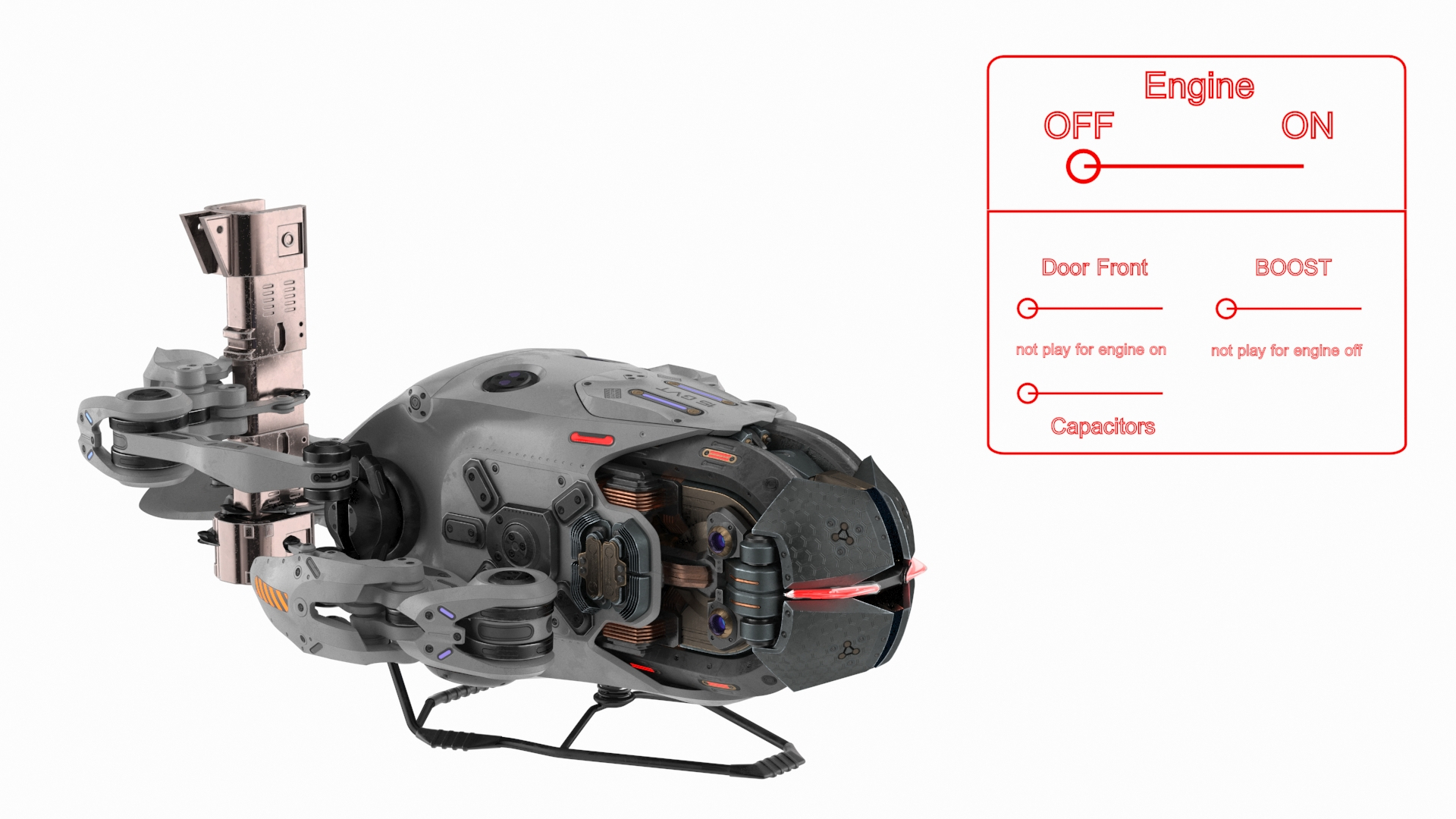 Sci Fi Repair Spaceship Rigged 3D Model - TurboSquid 2351948