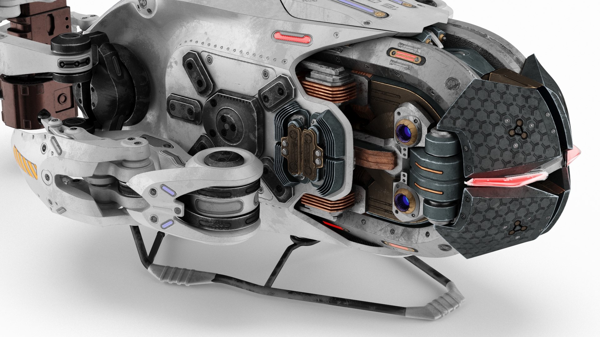 Sci Fi Repair Spaceship Rigged 3D Model - TurboSquid 2351948
