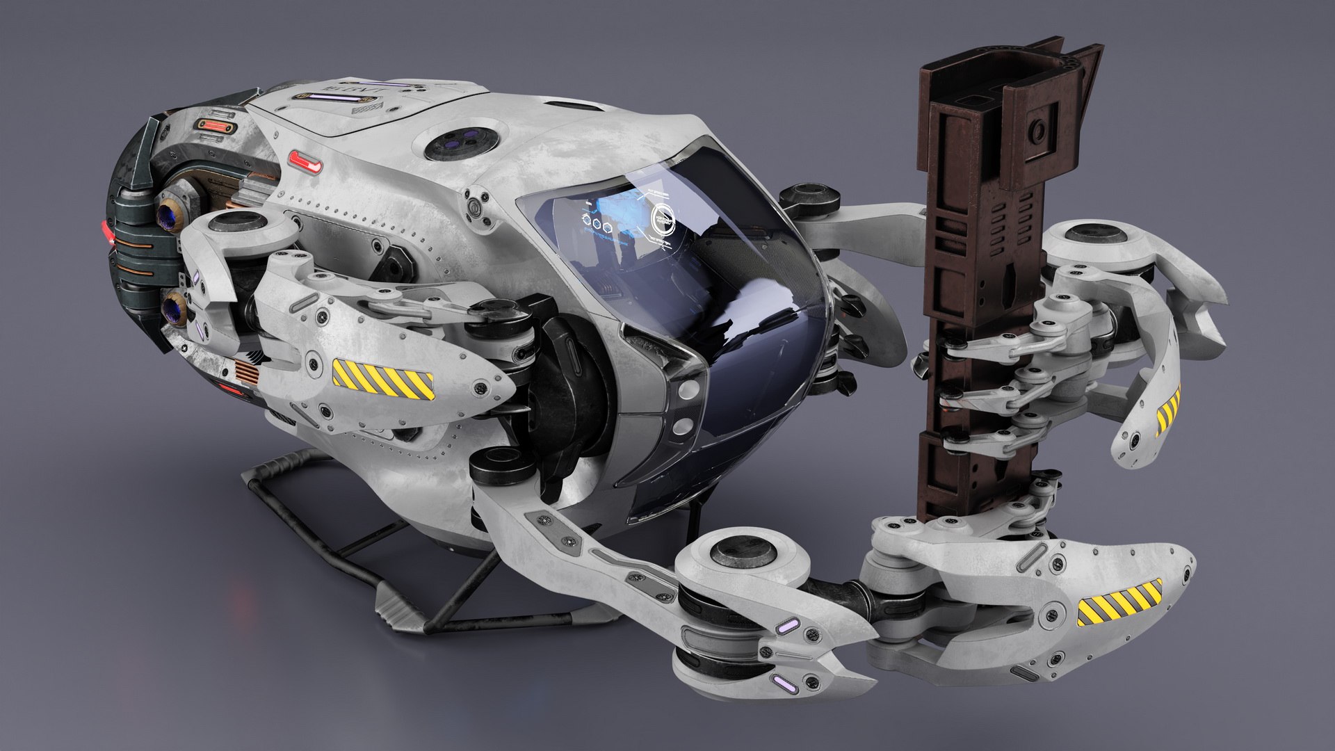 Sci Fi Repair Spaceship Rigged 3D Model - TurboSquid 2351948