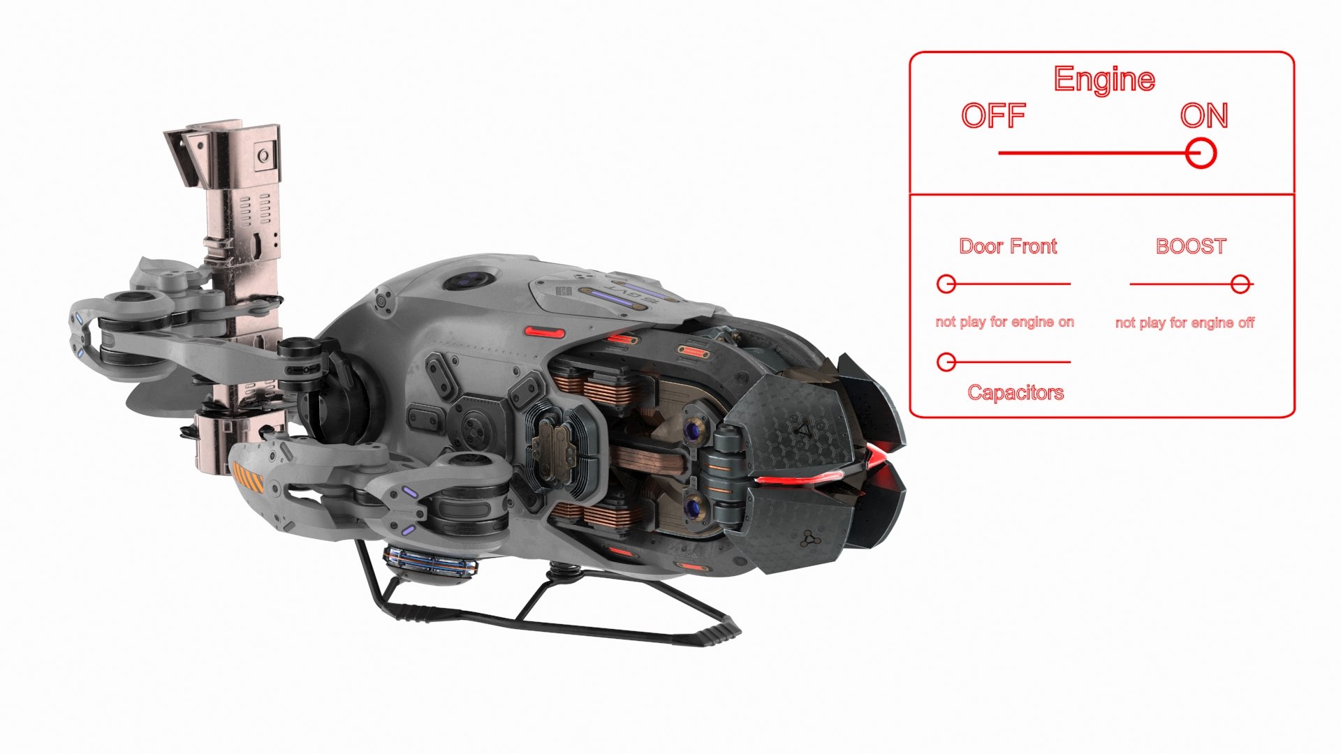 Sci Fi Repair Spaceship Rigged 3D Model - TurboSquid 2351948