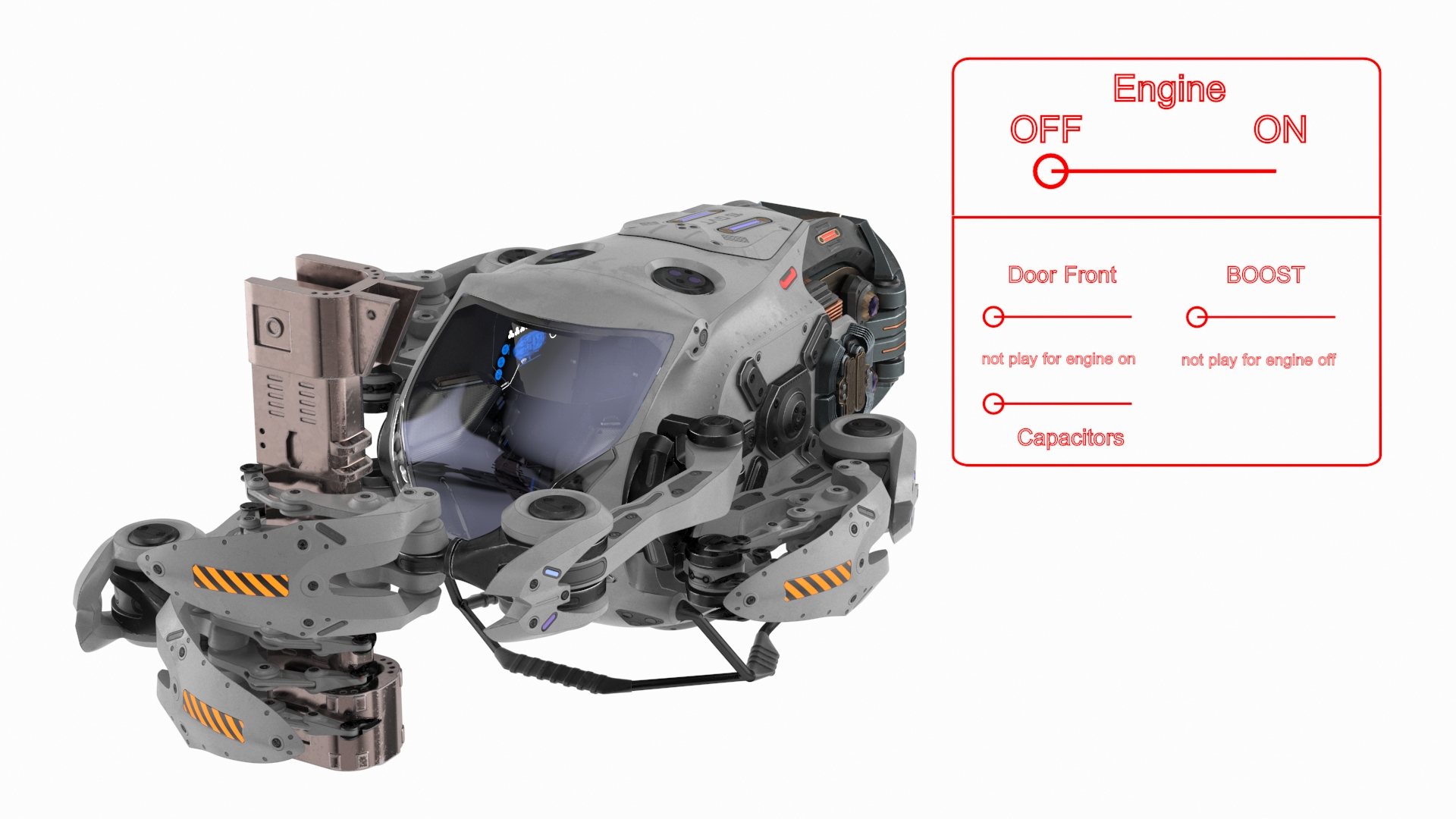 Sci Fi Repair Spaceship Rigged 3D Model - TurboSquid 2351948