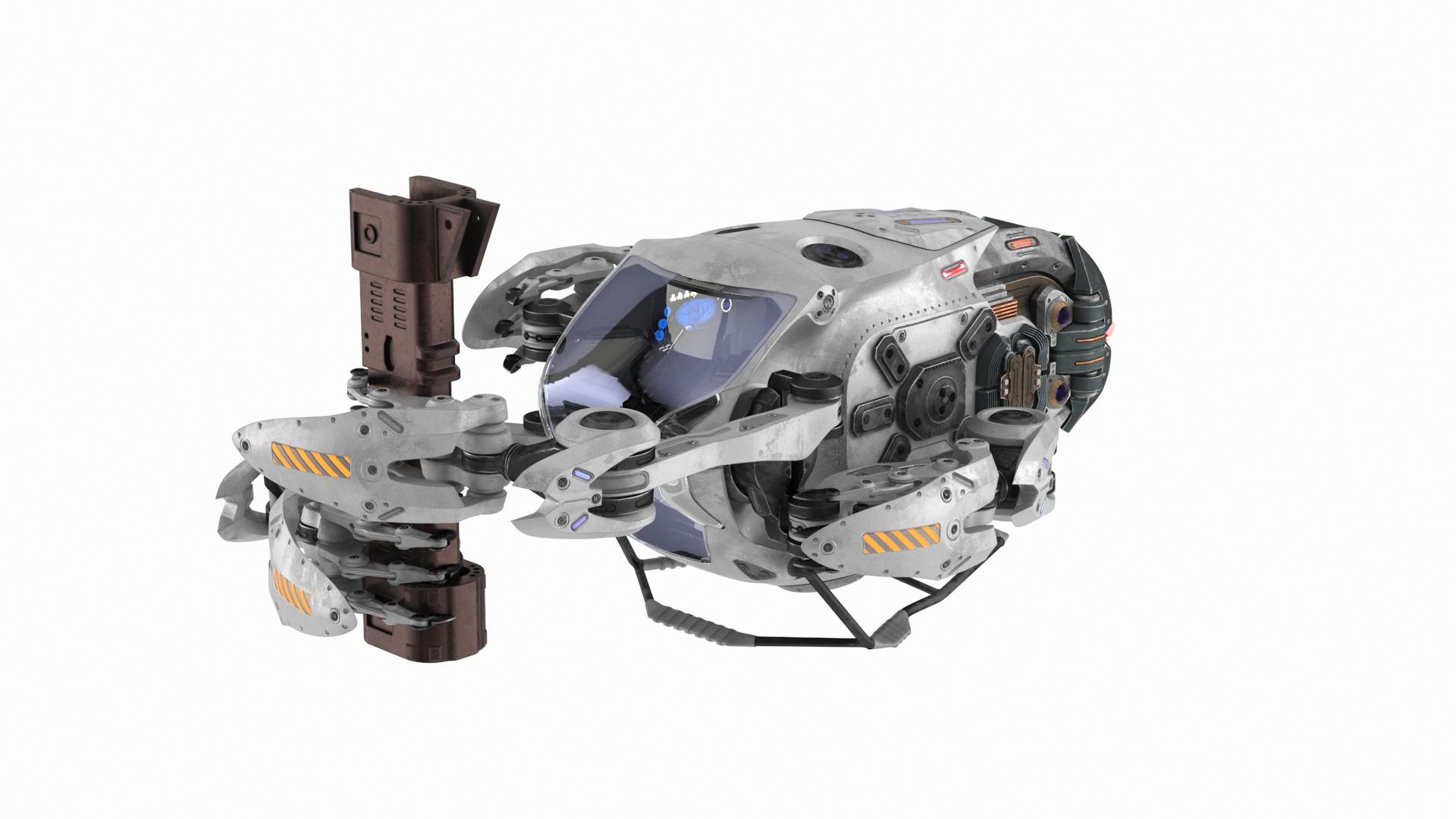 Sci Fi Repair Spaceship Rigged 3D Model - TurboSquid 2351948