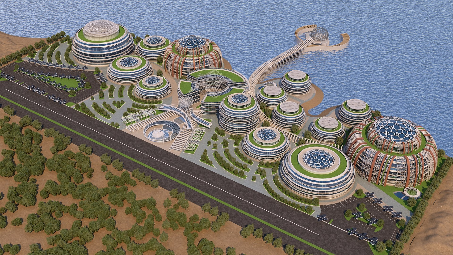 0178 - Business Park Architecture 3D Project - 2D Drawings 3D Model ...