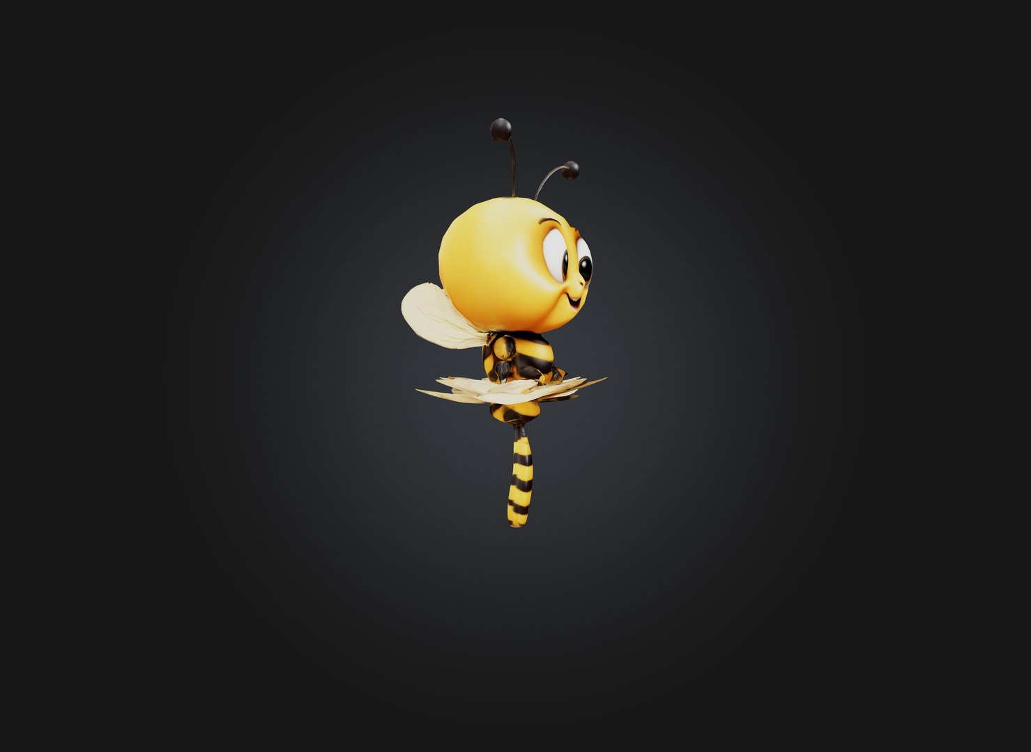 Cute Cartoon Bee Two Sides Model 3D - TurboSquid 2287968