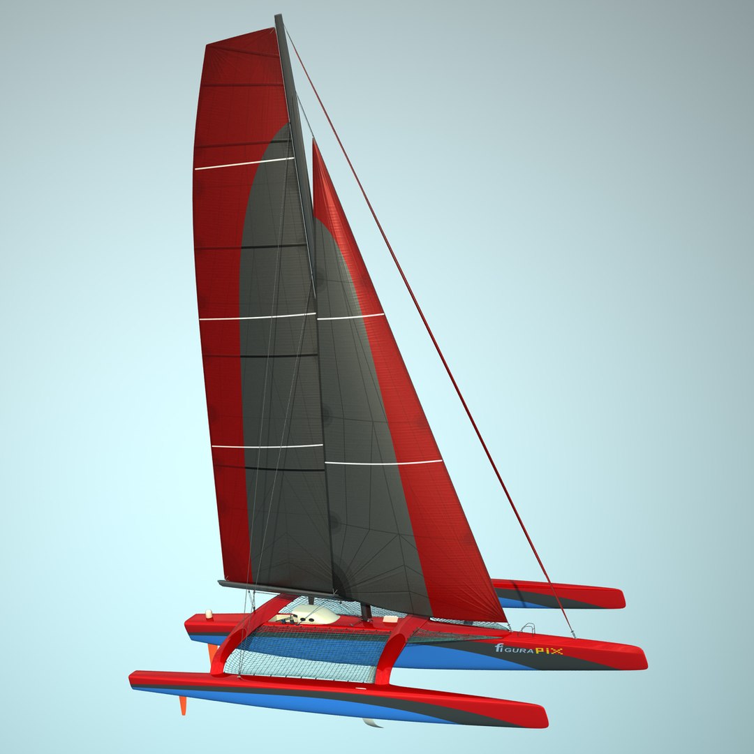 3d Ultim Class Trimaran Model