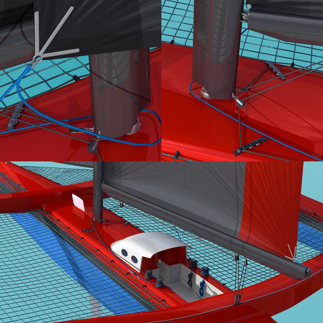 3d Ultim Class Trimaran Model