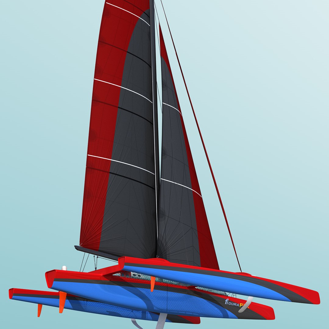 3d Ultim Class Trimaran Model