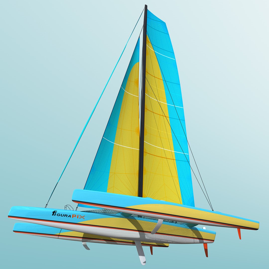 3d Ultim Class Trimaran Model