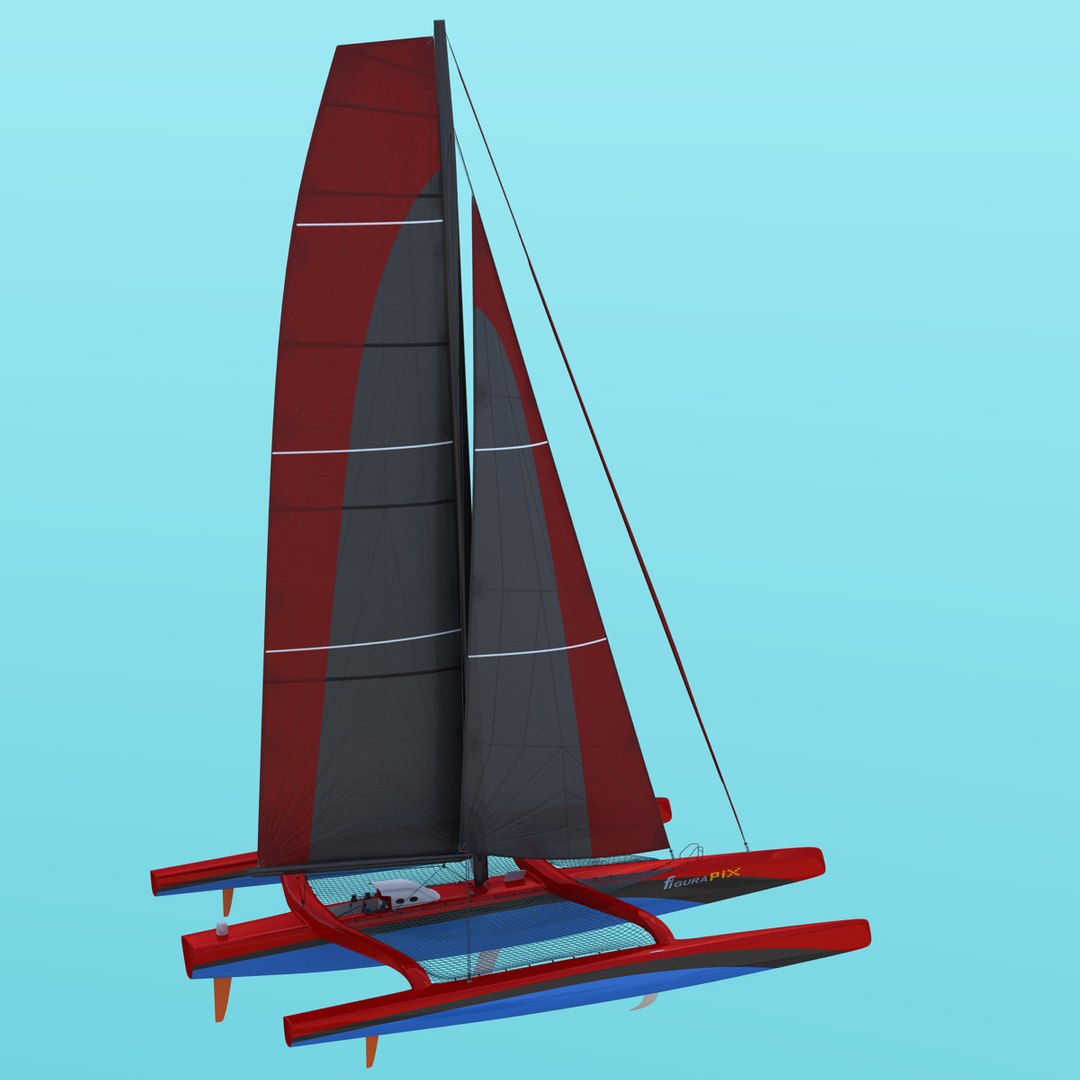 3d Ultim Class Trimaran Model