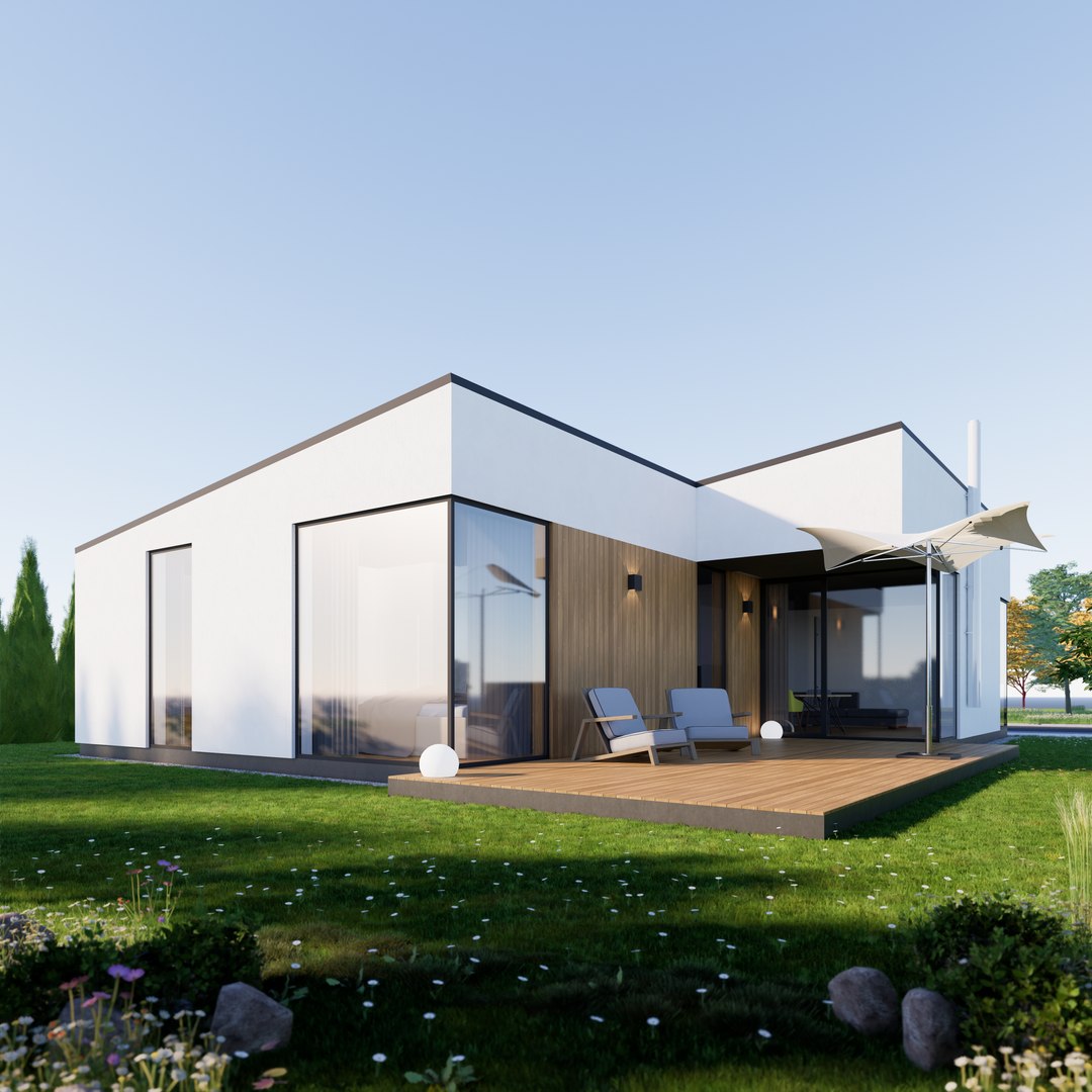 3D House 5 - Created with fully parametric Revit Families - TurboSquid ...