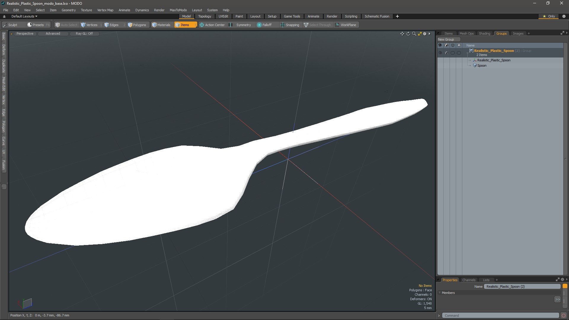 Realistic Plastic Spoon 3D Model - TurboSquid 2199174