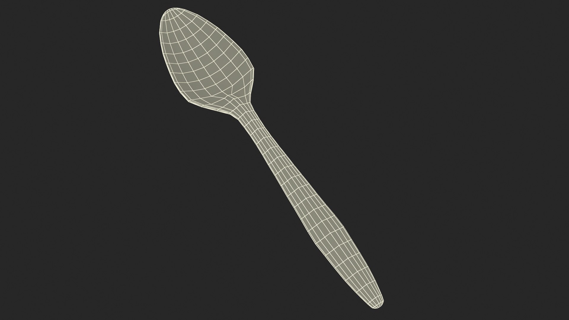 Realistic Plastic Spoon 3D Model - TurboSquid 2199174