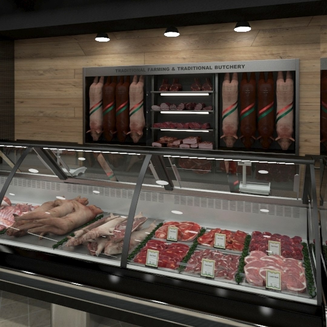 Hd Food Butcher Shop 3D Model | 1143433 | TurboSquid
