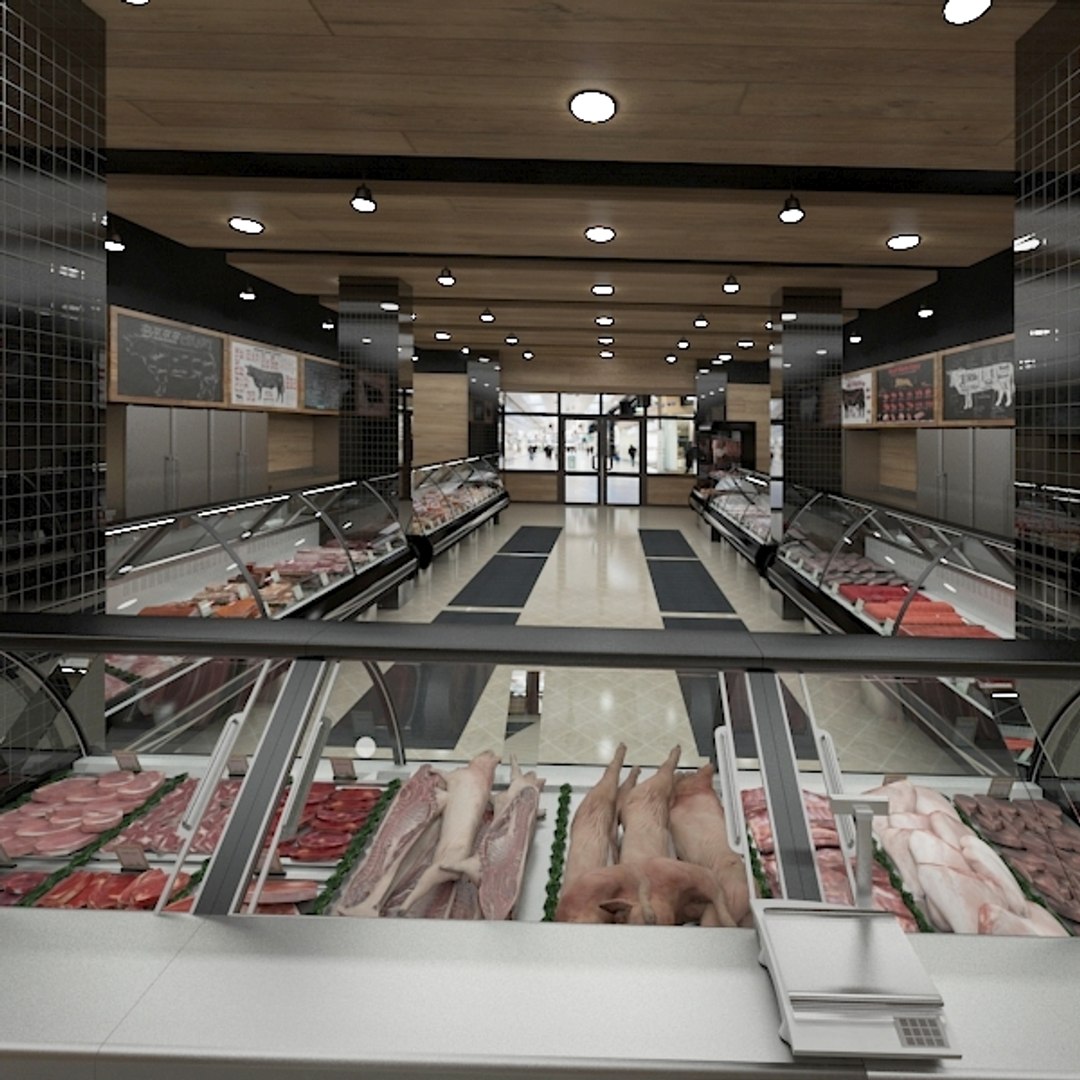 Hd Food Butcher Shop 3D Model | 1143433 | TurboSquid