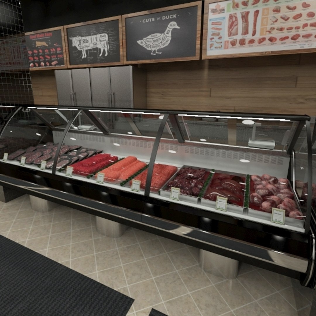 Hd Food Butcher Shop 3D Model | 1143433 | TurboSquid