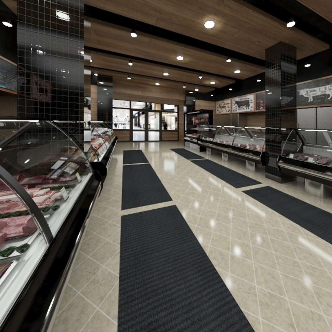 Hd Food Butcher Shop 3D Model | 1143433 | TurboSquid